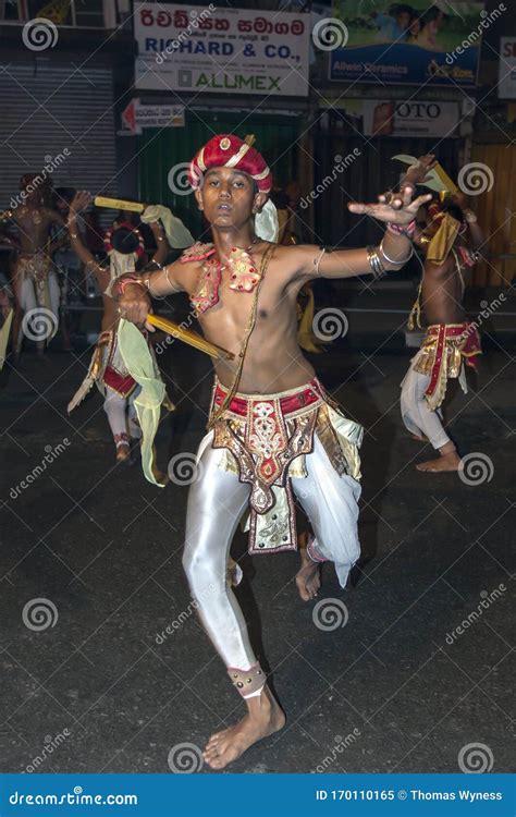 Pathuru Dancers Perform At The Esala Perahera Editorial Photo