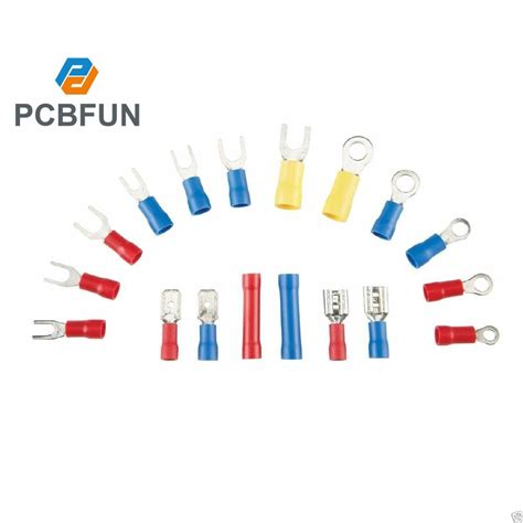 Pcbfun Terminals Connector Pvc Assorted Insulated Electrical Wire Cable Terminal Crimp Set With