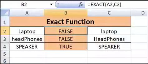 Exact Function In Excel In Hindi Formula With Examples Newexcelworld