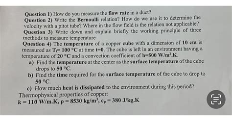 Solved Question How Do You Measure The Flow Rate In A Chegg
