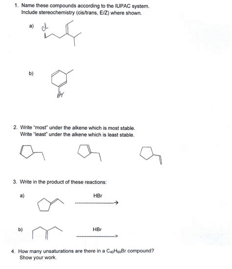 Solved Name These Compounds According To The IUPAC System Chegg Com