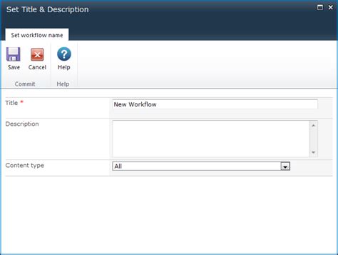 Set Title And Description For Reusable Workflow Template