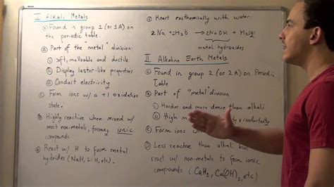 Alkali And Alkaline Earth Metals YouTube