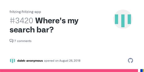 Wheres My Search Bar · Issue 3420 · Fritzingfritzing App · Github