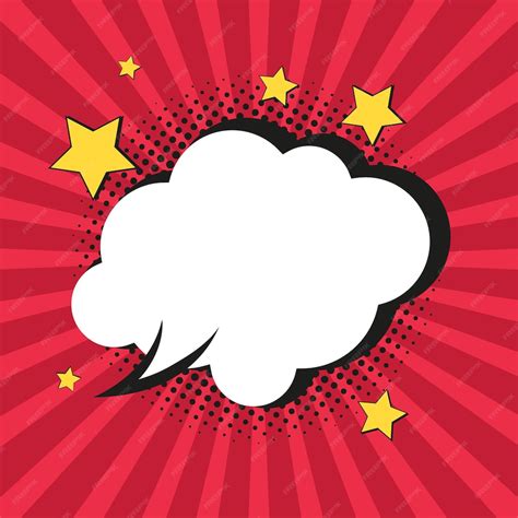 Premium Vector | A colorful retro comic speech bubble on halftone red background design spacing ...