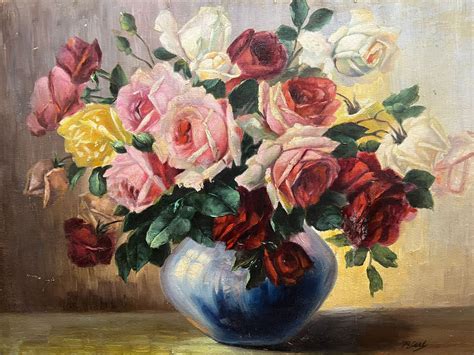 Купить Натюрморт Розы неизвестный художник Западная Европа в Artglobe