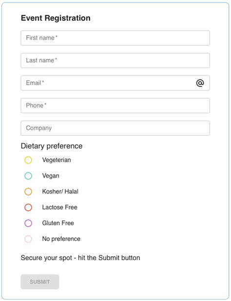 Online Event Registration Form Builder With Integrated Checklist