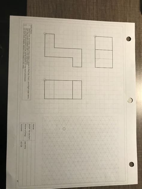 Solved Sketch The Isometric View Of The Object Drawn In The Chegg