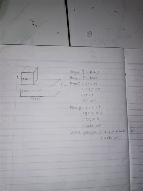 Contoh Soal Volume Bangun Ruang Gabungan Kubus Dan Balok Koleksi Gambar