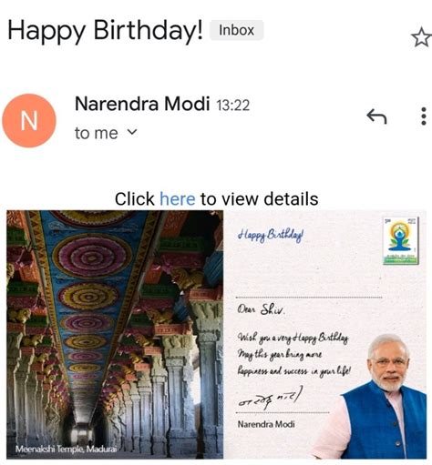 Dr Shiv Pratap Singh On Linkedin Today I Received Blessings Of Honble Pm Sir On My Birthday