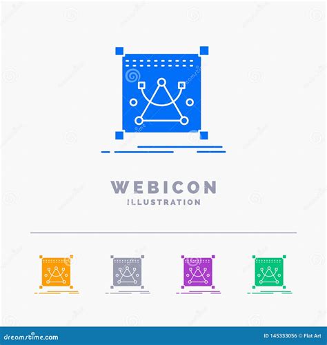 3d Edit Editing Object Resize 5 Color Glyph Web Icon Template