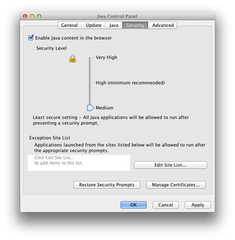 java 7 getting self signed untrusted apps to run sysadmin
