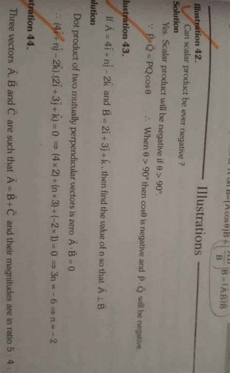 Illustration 42 Illustrations Can Scalar Product Be Ever Negative Sol