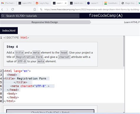 Learn Html Forms By Building A Registration Form Step 4 Html Css The Freecodecamp Forum