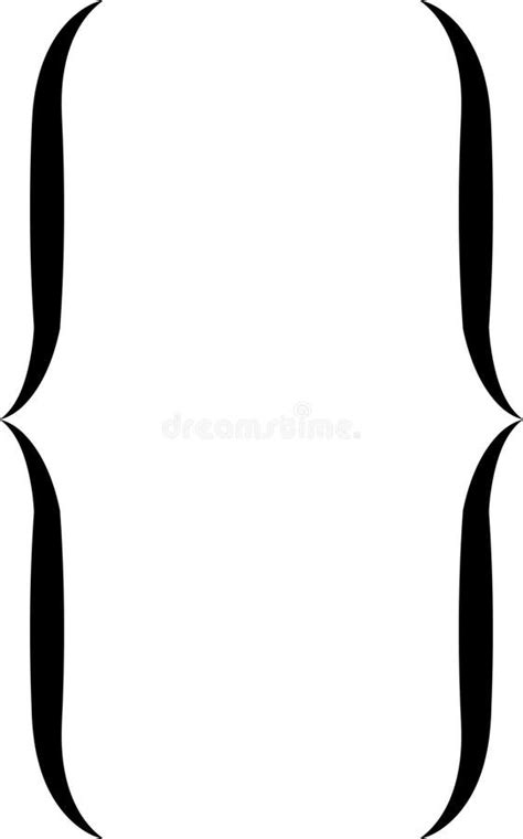 Curly Braces Double Symmetric Brackets Vector Typography Symbols Pair Frames For Punctuation