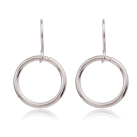 Geometric Round Earrings Womens Fashion Party Party Short Cutout