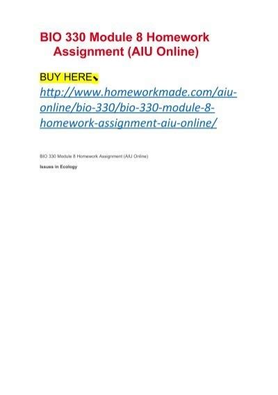 bio 330 module 8 homework assignment aiu online