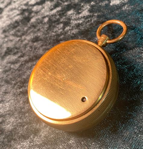 Zero Stock Antique Pocket Barometer Compass Thermometer Compendium Phb