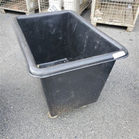 Black Rolling Warehouse Bin
