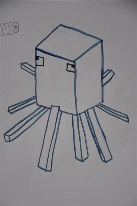 Minecraft Squid Drawing By LyraHeartstrings DragoArt