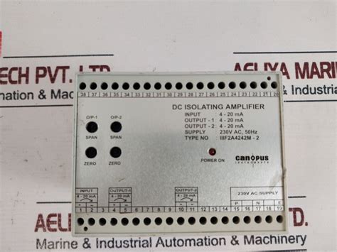 Canopus Instruments Iiif2a4242m 2 Dc Isolating Amplifier 230v Aeliya
