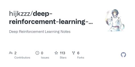 Github Hijkzzz Deep Reinforcement Learning Notes Deep Reinforcement Learning Notes