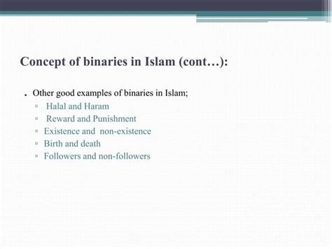 The Concept Of Binary Opposition Pptx Islam Religion And Spirituality