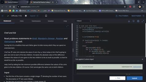 Aayush Talukdar On Linkedin Codechef Codingchallenge Pythoncoding Keepcoding Day127