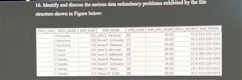 Solved 16 Identify And Discuss The Serious Data Redundancy