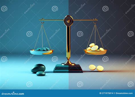Scale With Objects Making Balance Stock Illustration Illustration Of