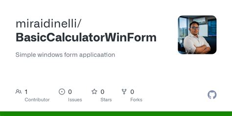 GitHub Miraidinelli BasicCalculatorWinForm Simple Windows Form Applicaation
