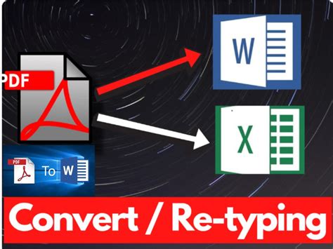 pdf image screenshot non editable file converted in word excel within