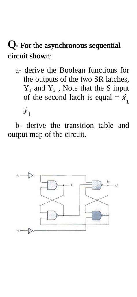 Solved Q For The Asynchronous Sequential Circuit Shown A Chegg