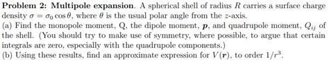 Solved Problem 2 Multipole Expansion A Spherical Shell Of