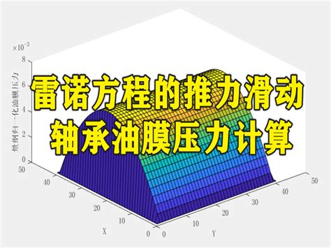 2 279基于matlab雷诺方程的推力滑动轴承油膜压力计算