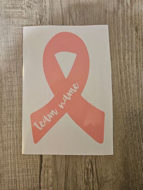 Cancer Ribbon Decal With Name Etsy