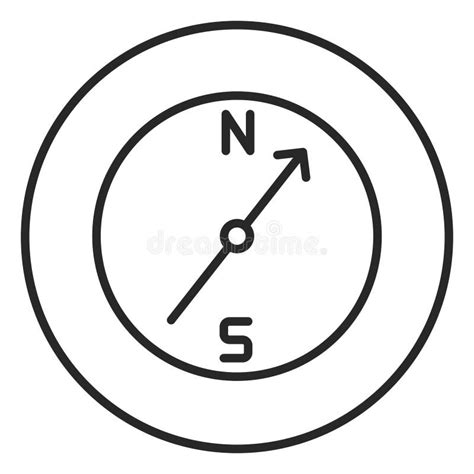 Compass Stroke Icon Logo Illustration Stroke High Quality Symbol Stock Illustration