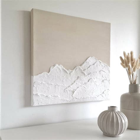 Tableau Texturé Authentique Pièce Unique Montagne Mirette