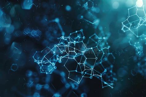 A Detailed View Of Molecular Structures And Their Components Stock