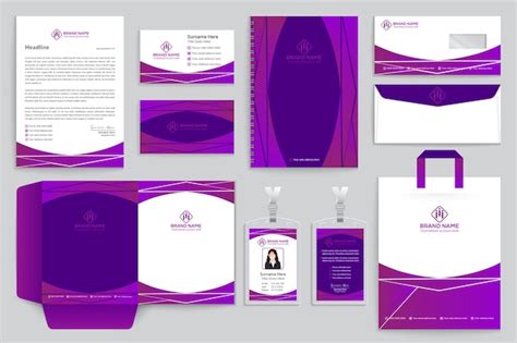 Premium Vector Modern Stationery Template Design