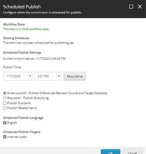 Sitecore Scheduled Publish Module Enhancements Rsitecore