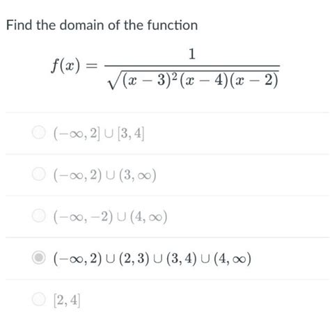 solved find the domain of the function