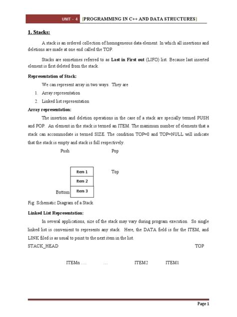 Stacks Programming In C And Data Structures Download Free Pdf