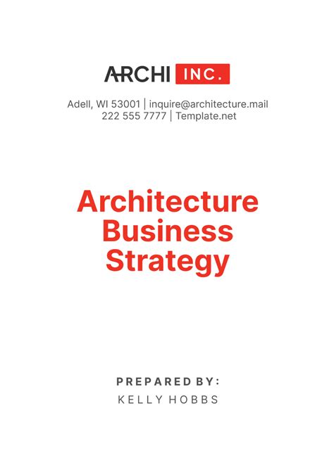 Free Architecture Business Strategy Template To Edit Online