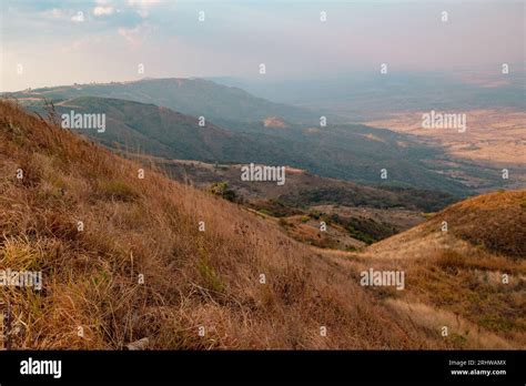Scenic View Of Rift Valley Seen From The Great Rift Valley Viewpoint In Mbeya Tanzania Stock