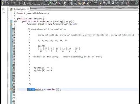 Beginners Java Lesson Introduction To Arrays YouTube