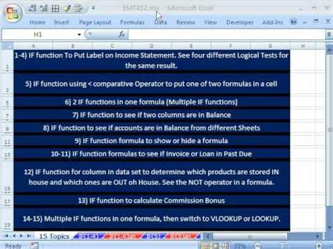Excel Magic Trick 452 IF Function Formula 16 Examples YouTube