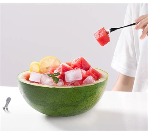 Неплъзгаща се резачка за диня от неръждаема стомана Артефакт Копач за диня Пластмасова обвивка