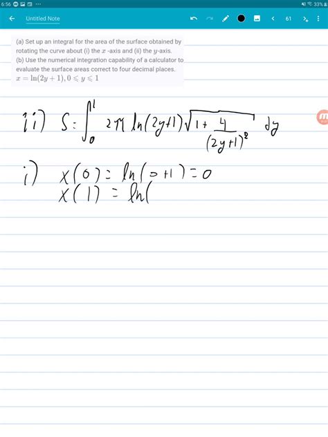 solved a curve on an interval is rotated about an axis a set up the
