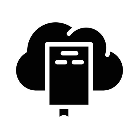 Document Cloud Storage Glyph Icon Vector Illustration 17318432 Vector